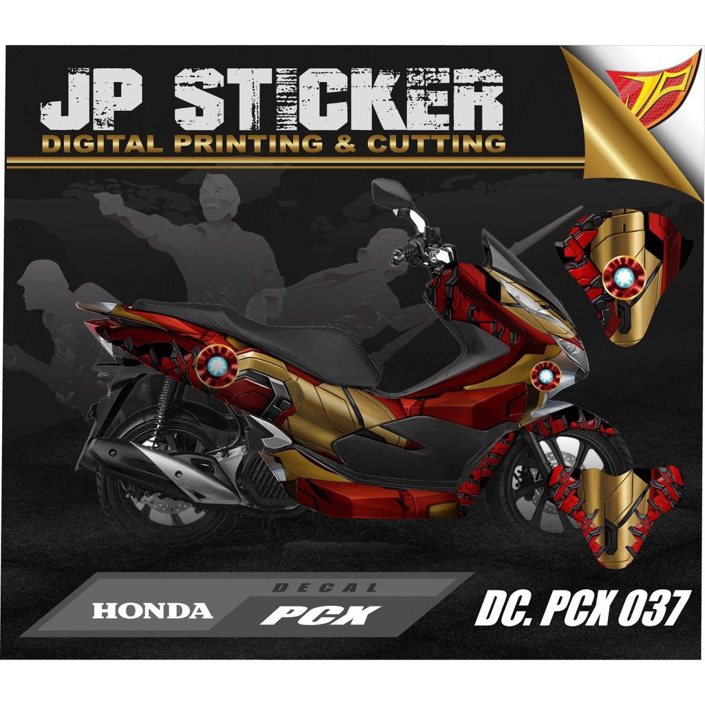 Jual Decal Sticker - Dekal Stiker full body PCX desain 037 ironman ...