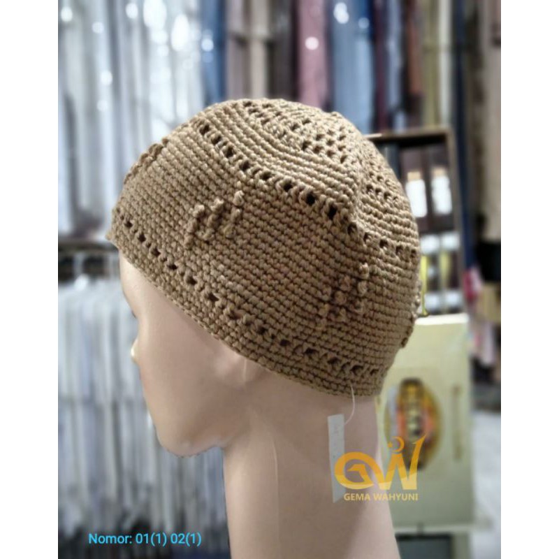 Jual Kopyah Rajut Hadrami Polos / Kopyah Rajut Polos / Peci Rajut ...