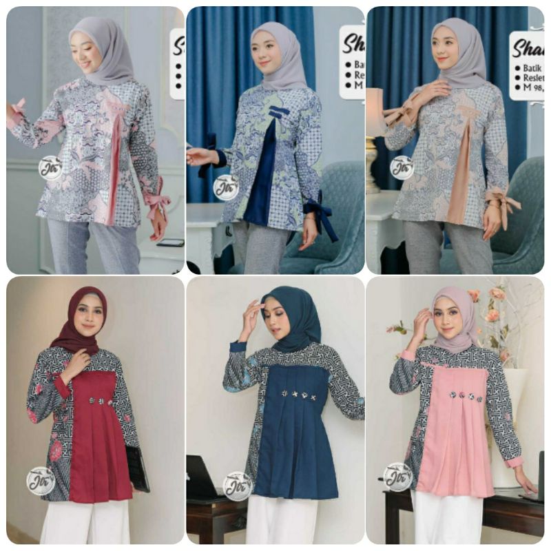 Jual Baju Batik Blus Syakila Bestseller Original Ukuran M, L, Dan XL ...