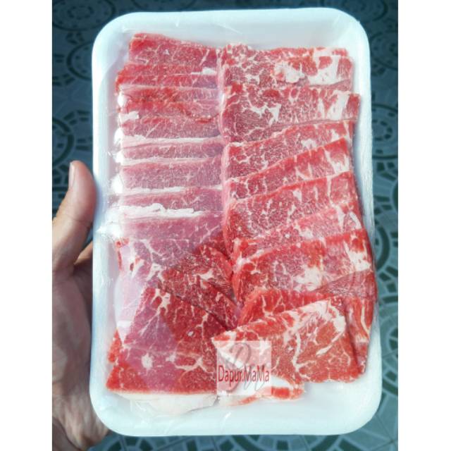 Jual US Black Angus Beef Slice US Yakiniku Beef Slice Premium HALAL bbq ...