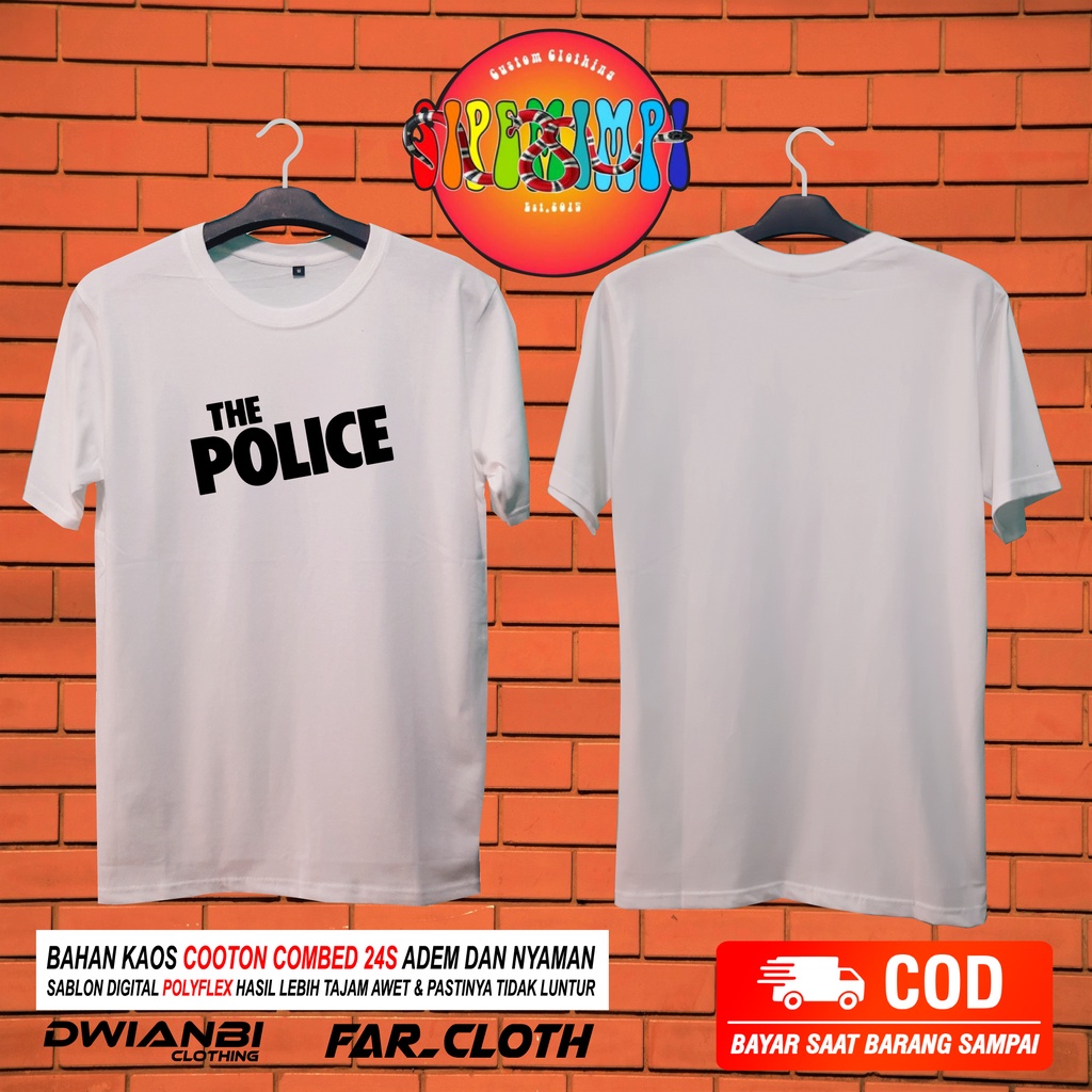 Jual BAJU KAOS BAND ROCK TERBAIK DUNIA THE POLICE COMBED 24S | Shopee ...