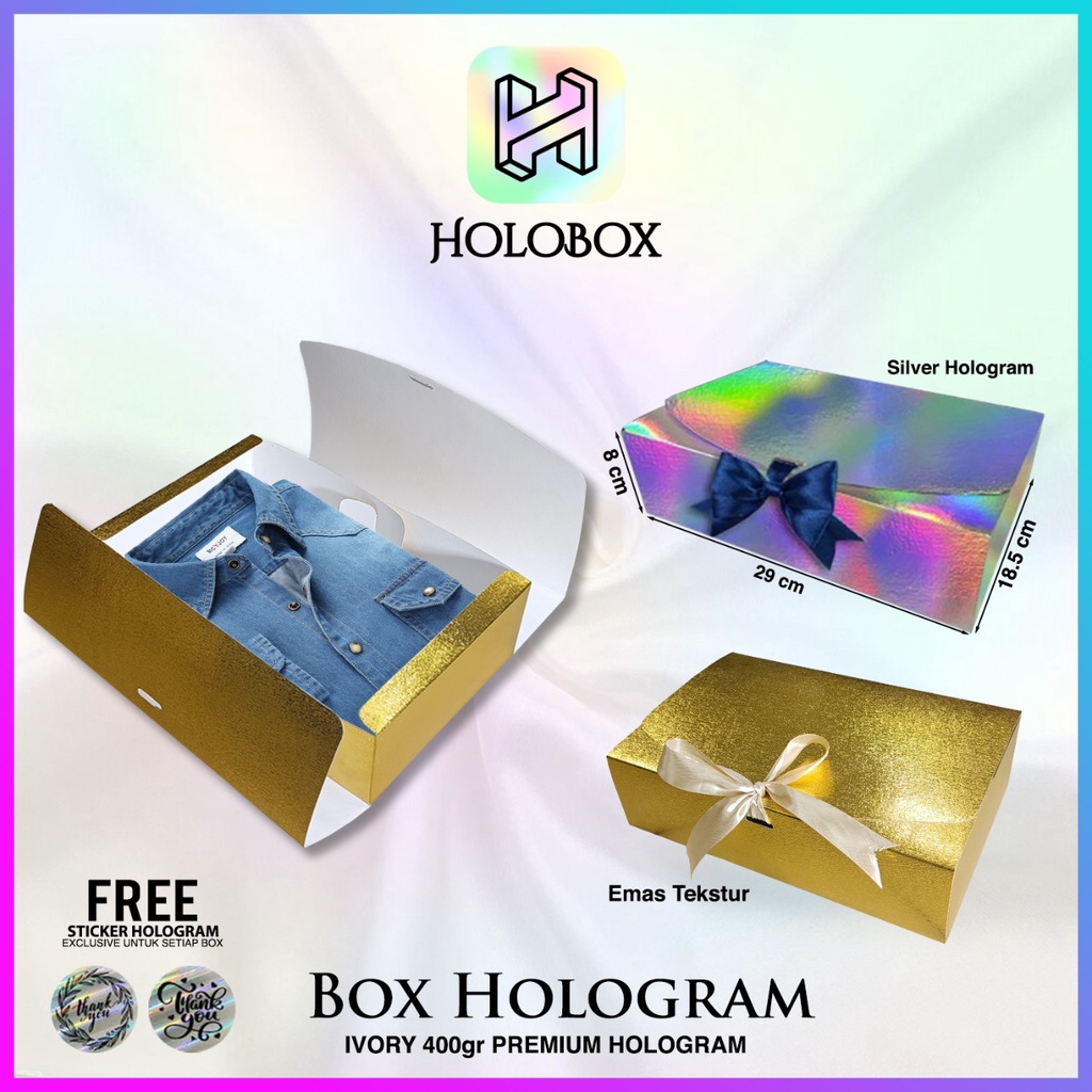 Jual Box Hampers Aesthetic / Box Kado / Box Souvenir Hologram /C13 ...