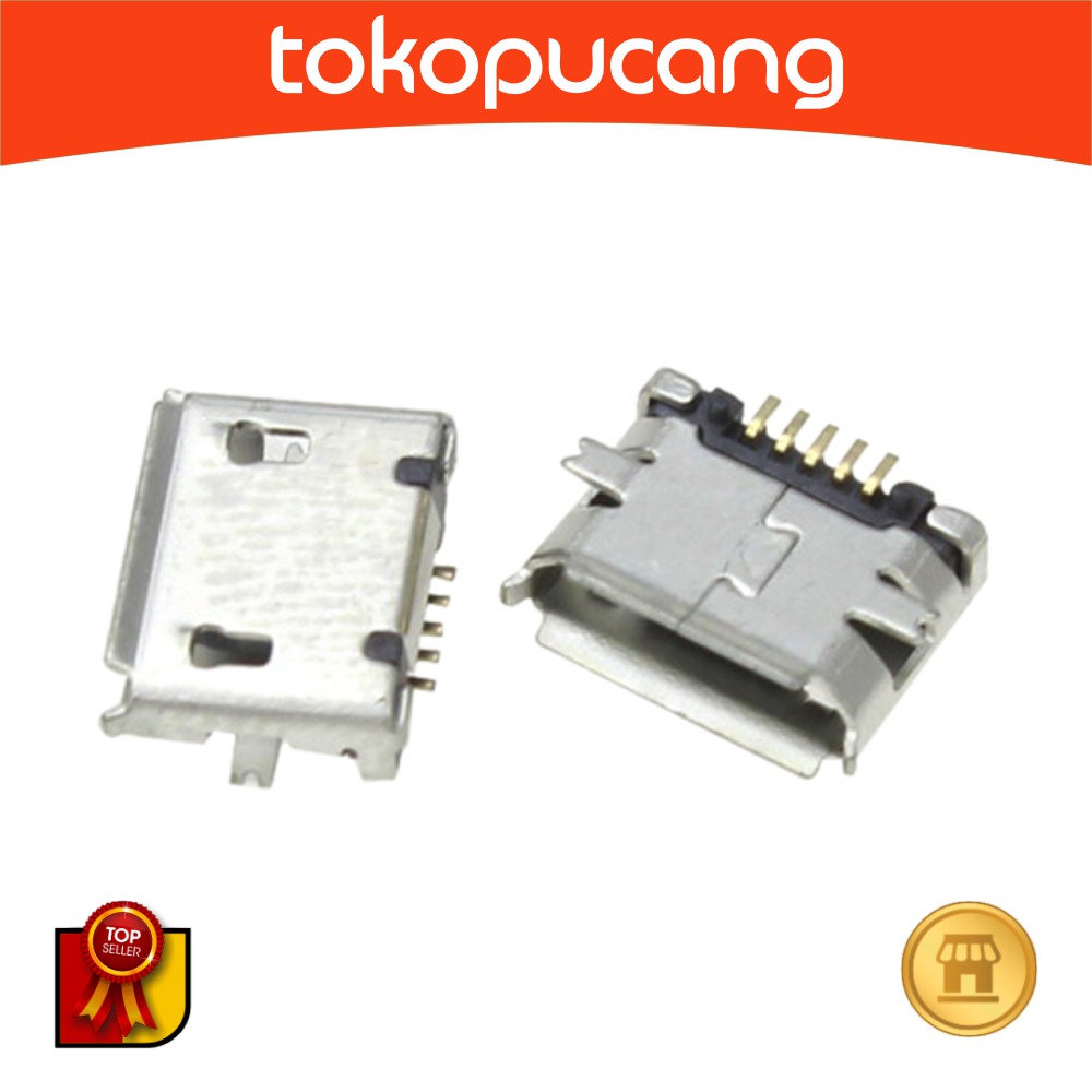 Jual Soket Micro USB female B 5pin socket charger connector konektor ...