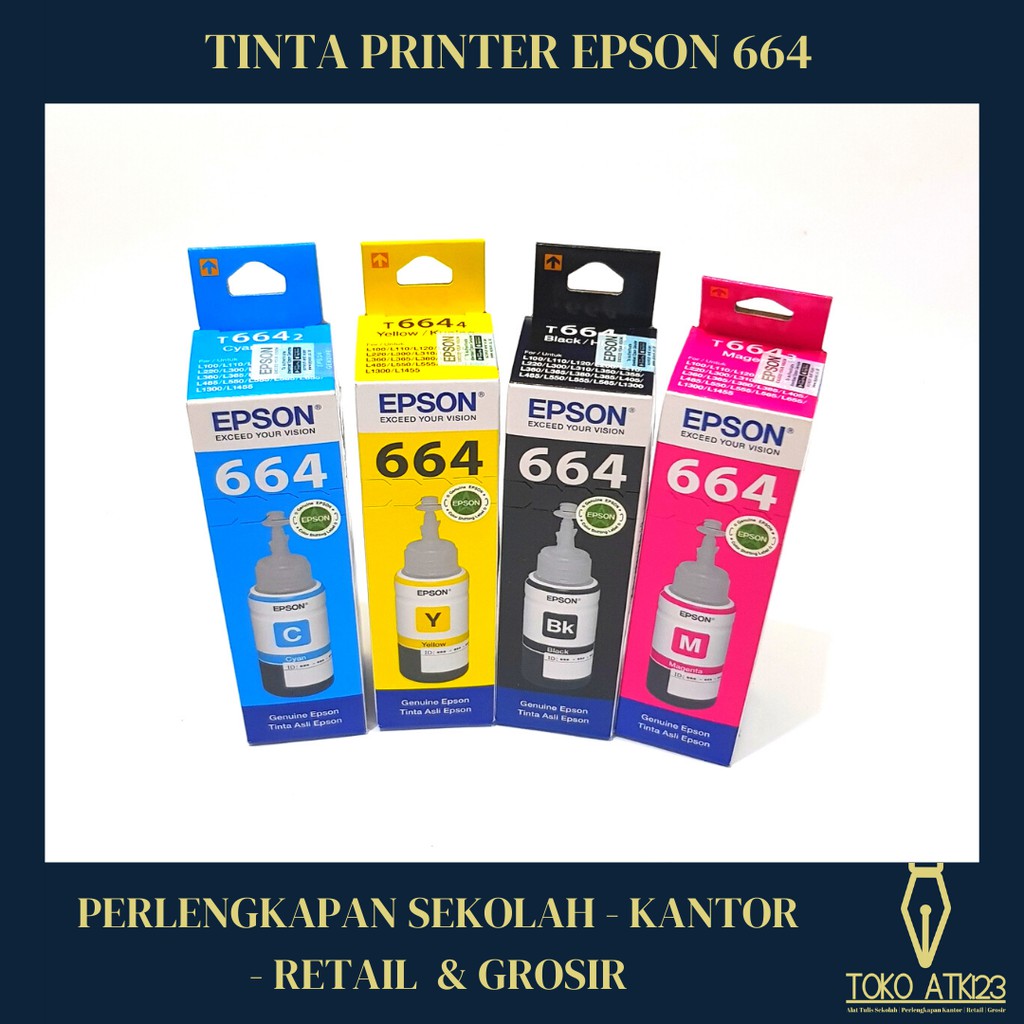 Jual Tinta Printer / Tinta Epson 664 ORIGINAL!! | Shopee Indonesia