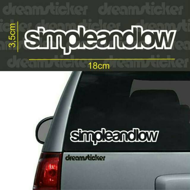 Jual Sticker Stiker Mobil Simple and Low Simpleandlow | Shopee Indonesia