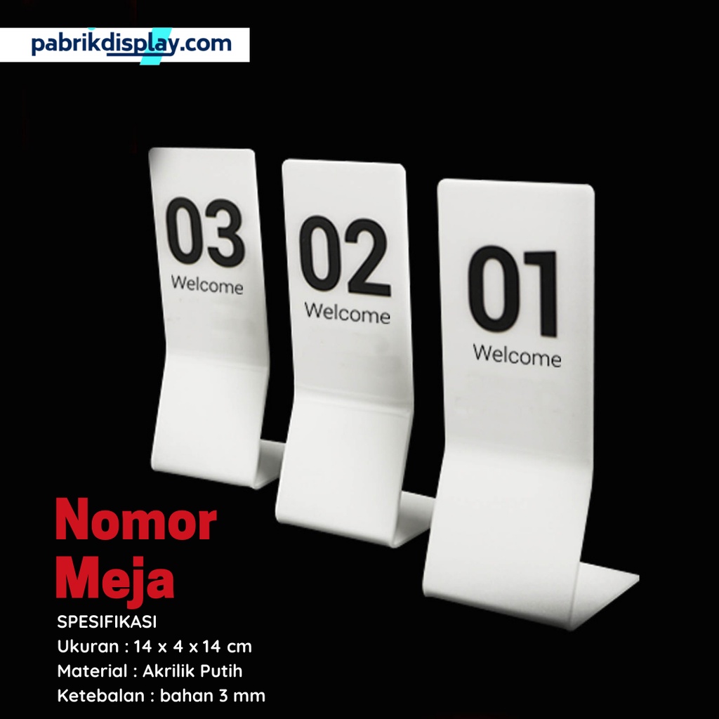 Jual Nomor Meja Akrilik Untuk Cafe & Restauran / nomor meja / nomor meja akrilik | Shopee Indonesia