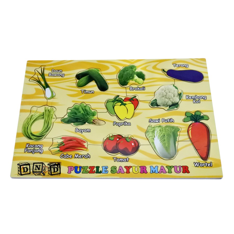 Jual Mainan Puzzle Kayu Stiker Aneka Sayur Mayur | Shopee Indonesia