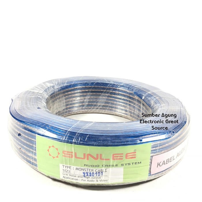 Jual Kabel Transparan 2x80 Tebal Sunlee Monster Kabel Listrik Audio ...