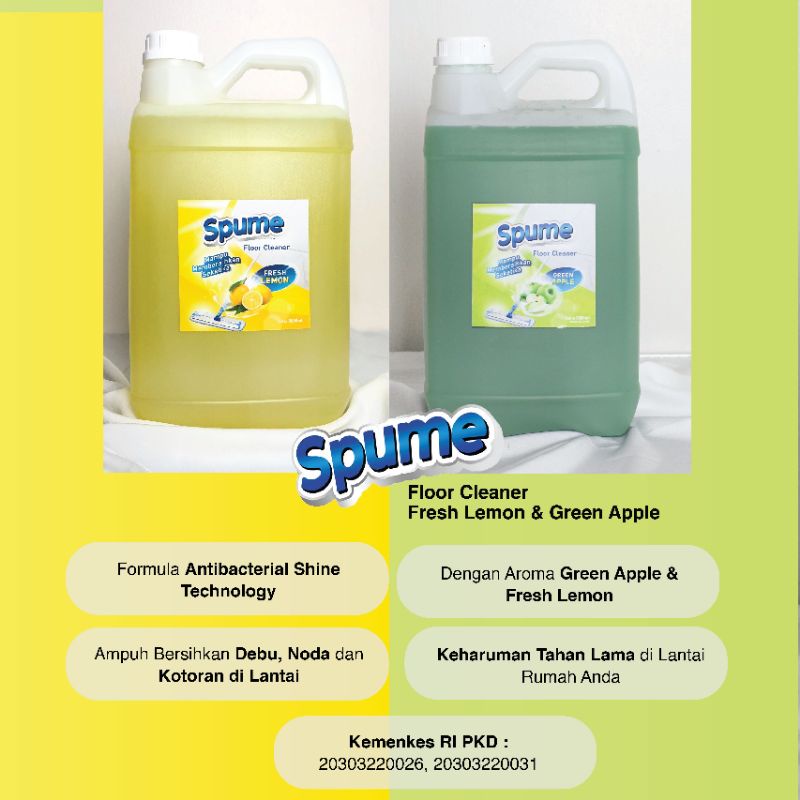 Jual Spume floor cleaner sabun pel lantai pembersih lantai 5000ml 5L 5 ...