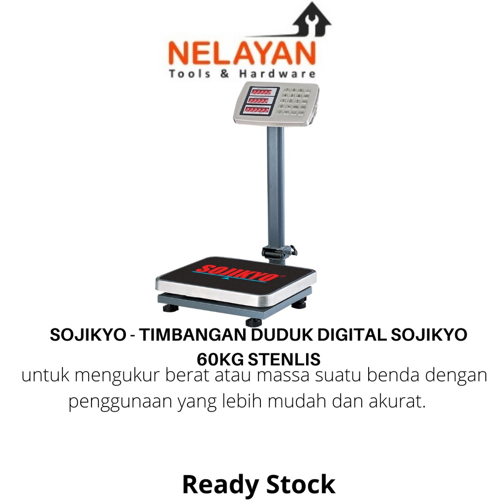 Jual SOJIKYO - Timbangan Duduk Digital Sojikyo 60kg Stenlis | Shopee ...