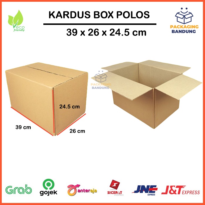 Jual Kardus Karton Box Polos Packing 39 x 26 x 24.5 Cm, Tebal, Single ...