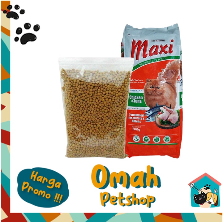 Jual Maxi Cat Food 1kg Makanan Kucing Maxi Catfood 1 kg | Shopee Indonesia