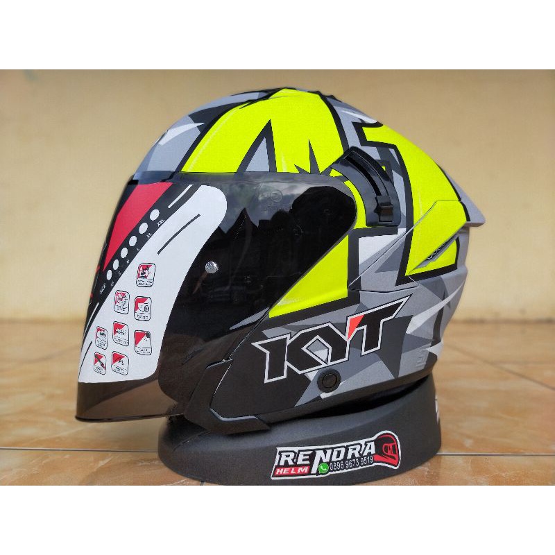 Jual Helm KYT NFJ motif seri MotoGP + visor Drak Smuke. Original 100% ...
