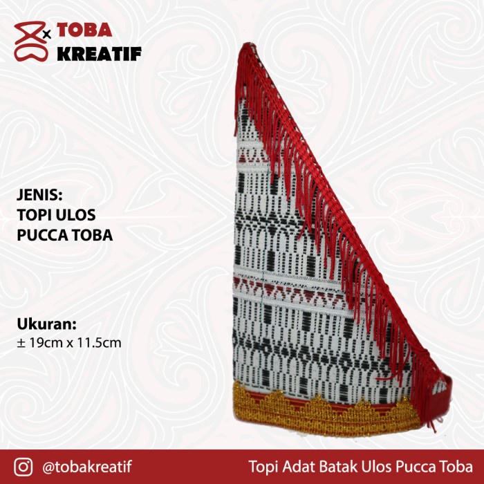 Jual Brahma.Store- Aksesoris Tarian Topi Adat Batak Ulos Raja | Shopee ...