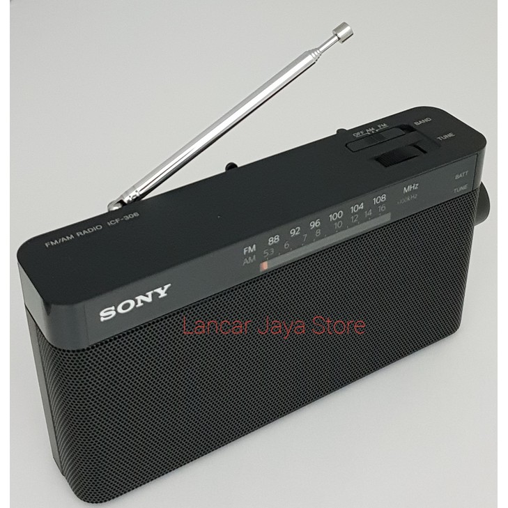 Jual Sony ICF-306 Radio Portable FM/AM - Black - Hitam | Shopee Indonesia