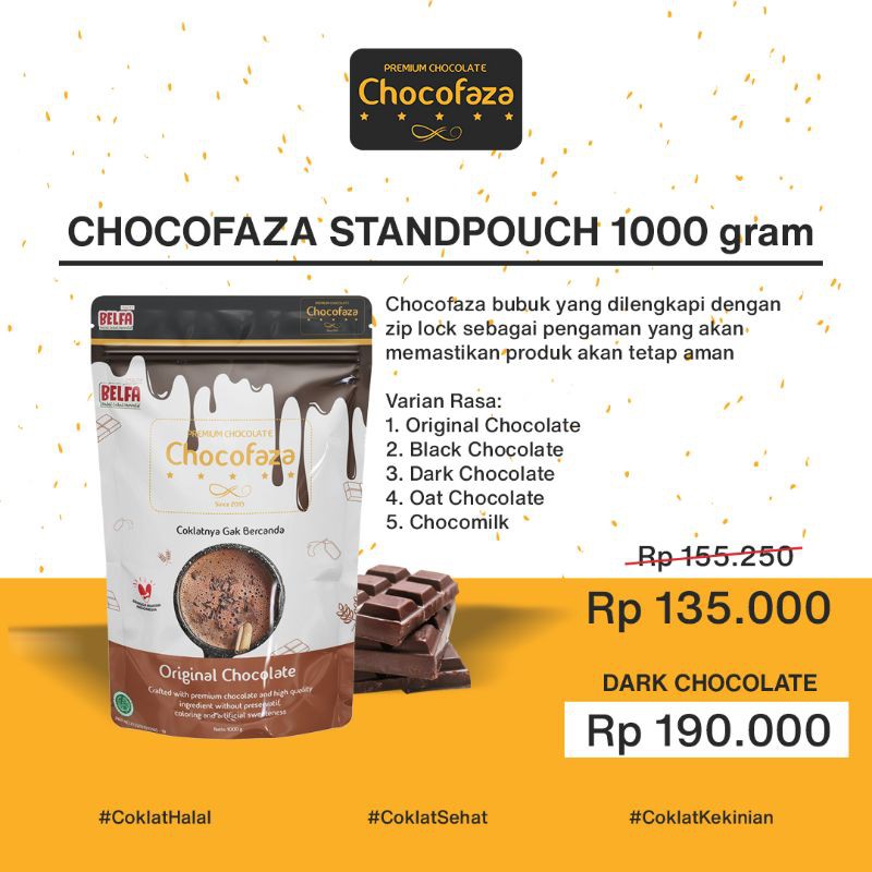 Jual Cokelat Chocofaza 1kg 1 kg 1000g 1000 g variants | Shopee Indonesia