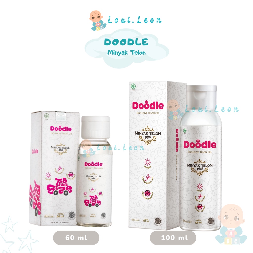 Jual Minyak Telon Doodle 60 ml & 100 ml (Wangi Green Tea) Doodle Travel ...