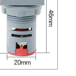 Jual Pilot Lamp LED with AMPER METER 22mm KOTAK | Shopee Indonesia