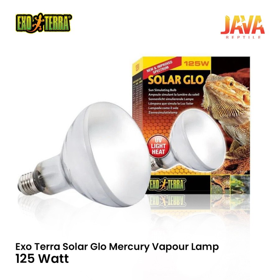 Jual Exo Terra Solar Glo Mercury Vapour Lamp 125 Watt Exoterra | Shopee Indonesia