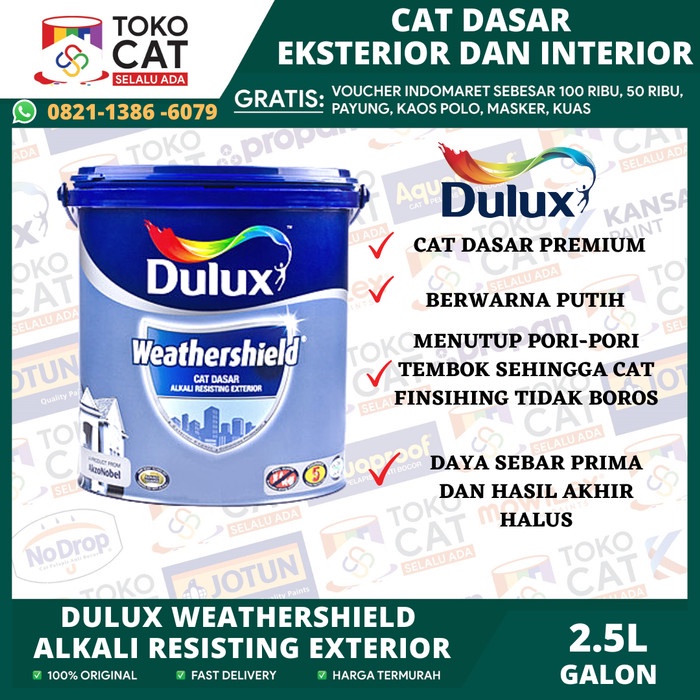 Jual CAT DASAR EXTERIOR DULUX ALKALI RESISTING WEATHERSHIELD PRIMER 2.5 ...