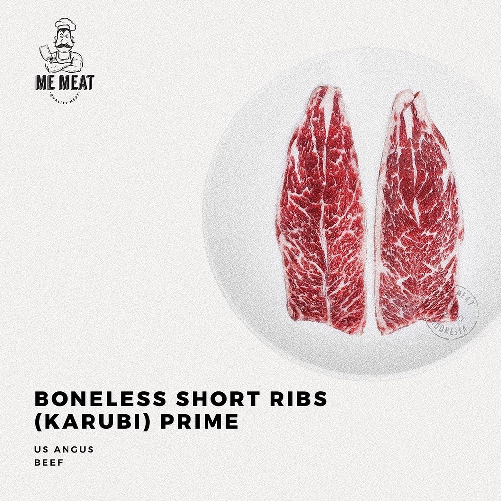 Jual Boneless Short Ribs Karubi Prime - US Angus Beef - Memeat | Shopee ...