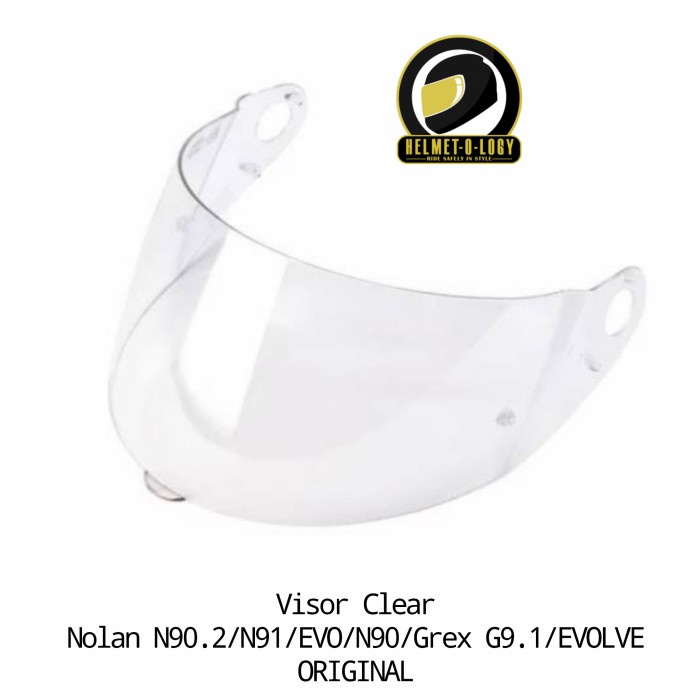 Jual Visor Clear Nolan N90.2/N91/EVO/Grex G9.1/EVOLVE original kaca helm | Shopee Indonesia