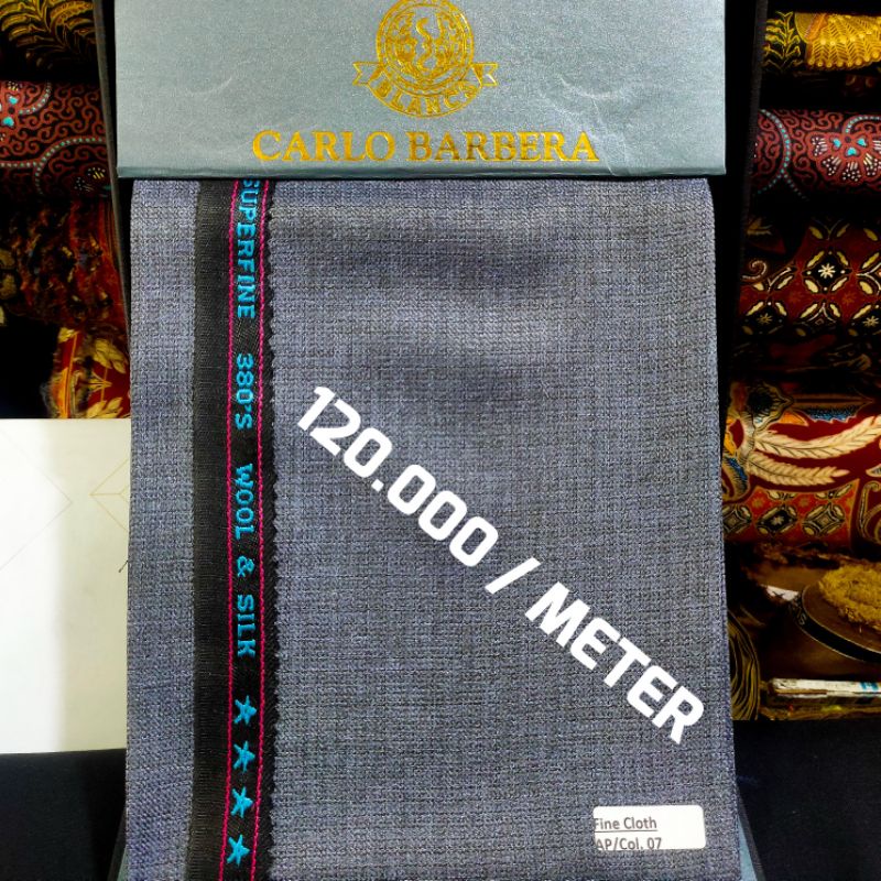 Jual Bahan Kain Semiwool Impor Jas dan Celana Carlo Barbera | Shopee Indonesia