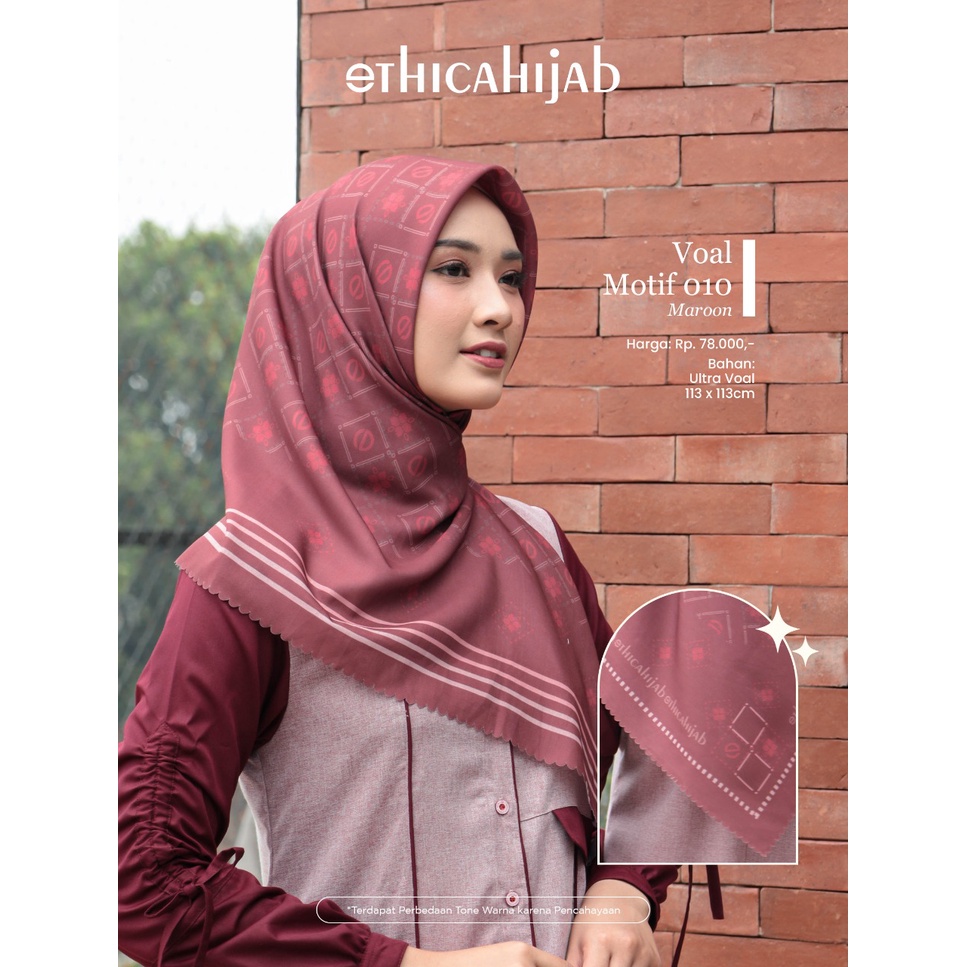 Jual BIG PROMO HIJAB ETHICA VOAL MOTIF 010 | Shopee Indonesia