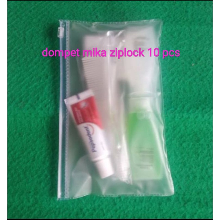 Jual plastik mika buram zipper / dompet mika masker 10 pcs ( hanya ...