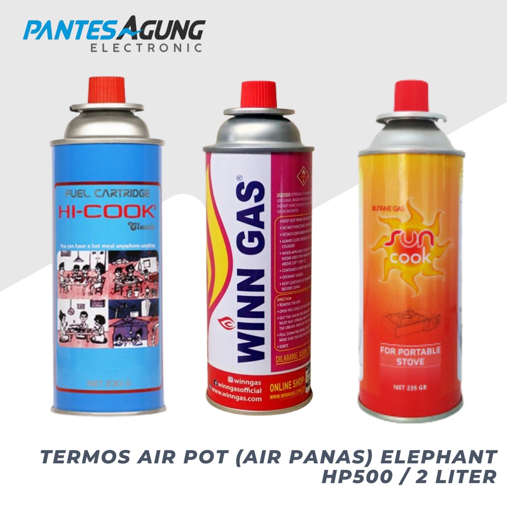 Jual TABUNG GAS PORTABLE / GAS KALENG HI-COOK 230 GRAM / Win gas 240 gr ...