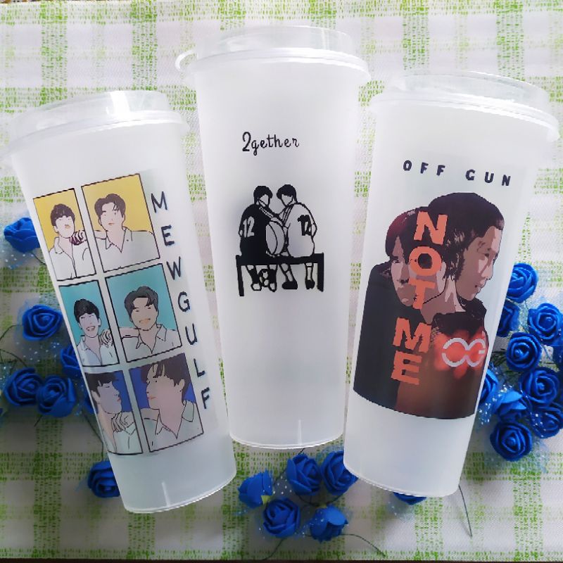 Jual REUSABLE CUP thailand 2gether brightwin / holy trinity / the gifted / mewgulf fankit thai ...