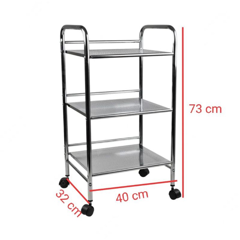 Jual Stora rak troli bahan besi 3 susun pakai roda 10168378 | Shopee ...