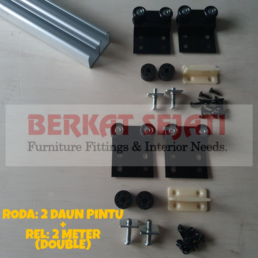 Jual Rel + Roda Pintu Lemari Gantung / Partisi Kamar Sleding Sliding B ...