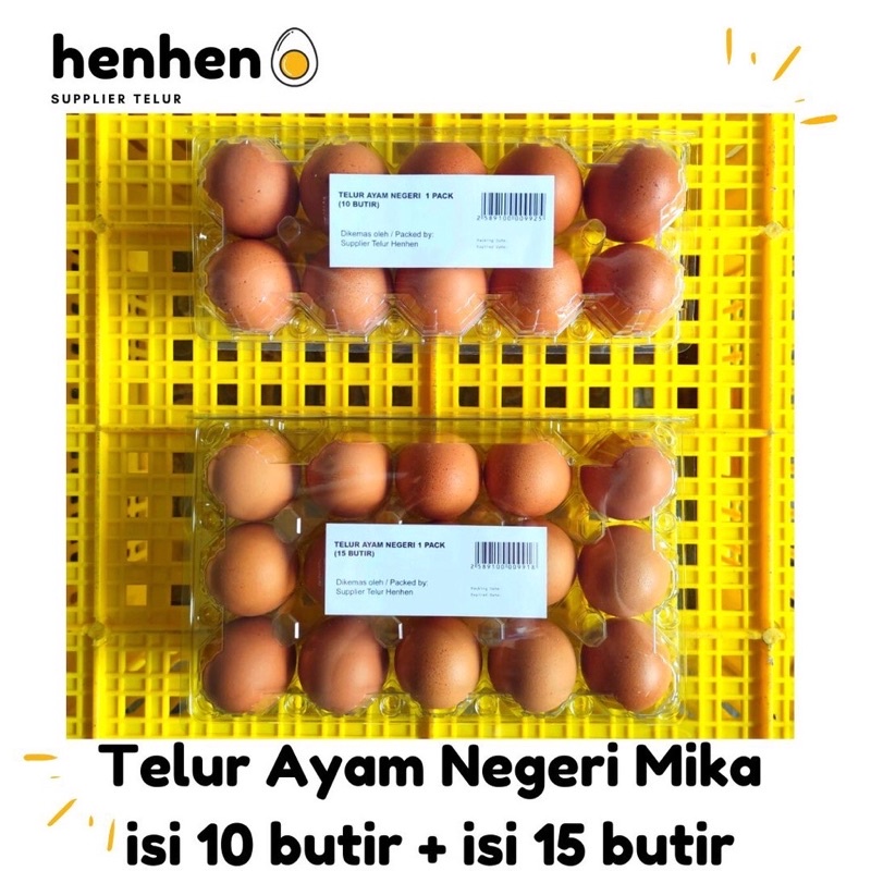 Jual Telur ayam negeri isi 15 butir incl mika | Shopee Indonesia