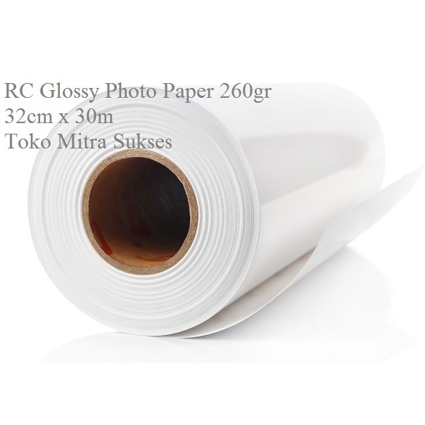 Jual RC Glossy Photo Paper Kertas Foto Glossy 260gsm A3+ 32cm x 30meter ...