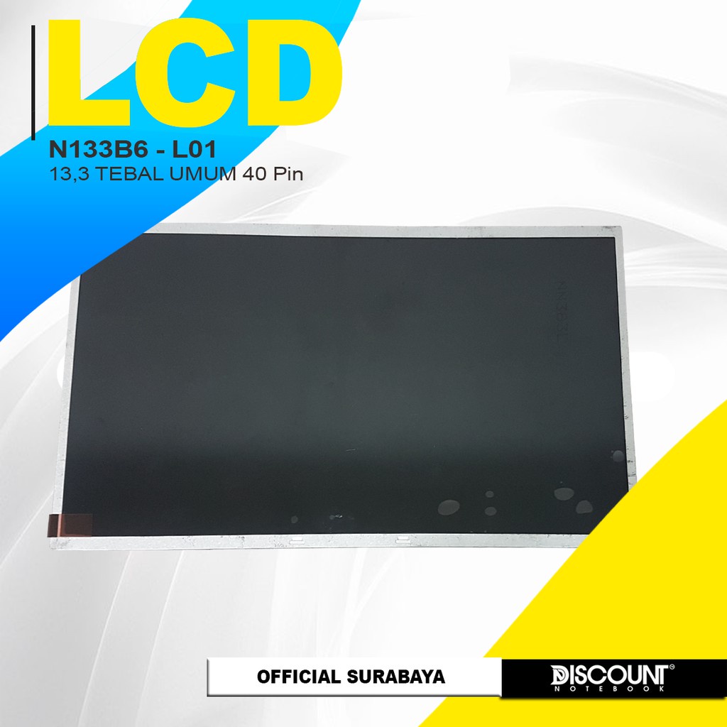 Jual LCD LAPTOP LED 13.3 40 PIN UMUM LTN133AT26 B133XW04 V.1 B133XW02 V ...
