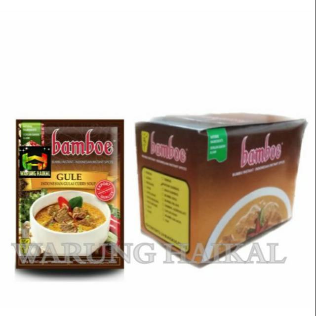 Jual 1 BOX (ISI 24pcs) BUMBU GULE BAMBOE - BUMBU GULAI BAMBOE | Shopee ...