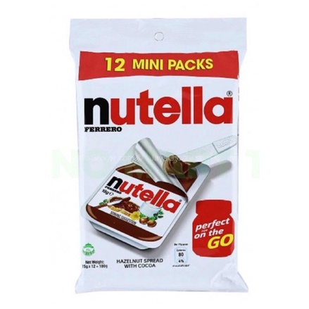 Jual Nutella Ferrero Mini Packs travel size/ Nutella coppetta mini pack ...