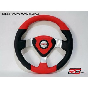 Jual Steer setir Stir Racing Momo Evo / Datar 14 Inch Universal Merah ...