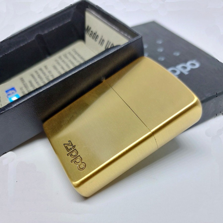 Jual Korek Api Zippo Gold Matte Logo Zippo Premium | Shopee Indonesia