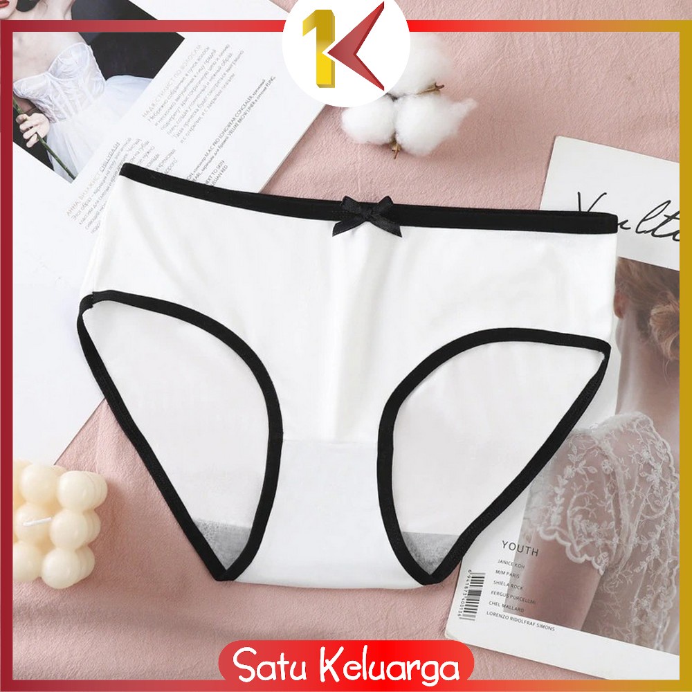 Jual SK-P81 Celana Dalam Wanita Katun Pita List Hitam / CD Wanita Sexy ...
