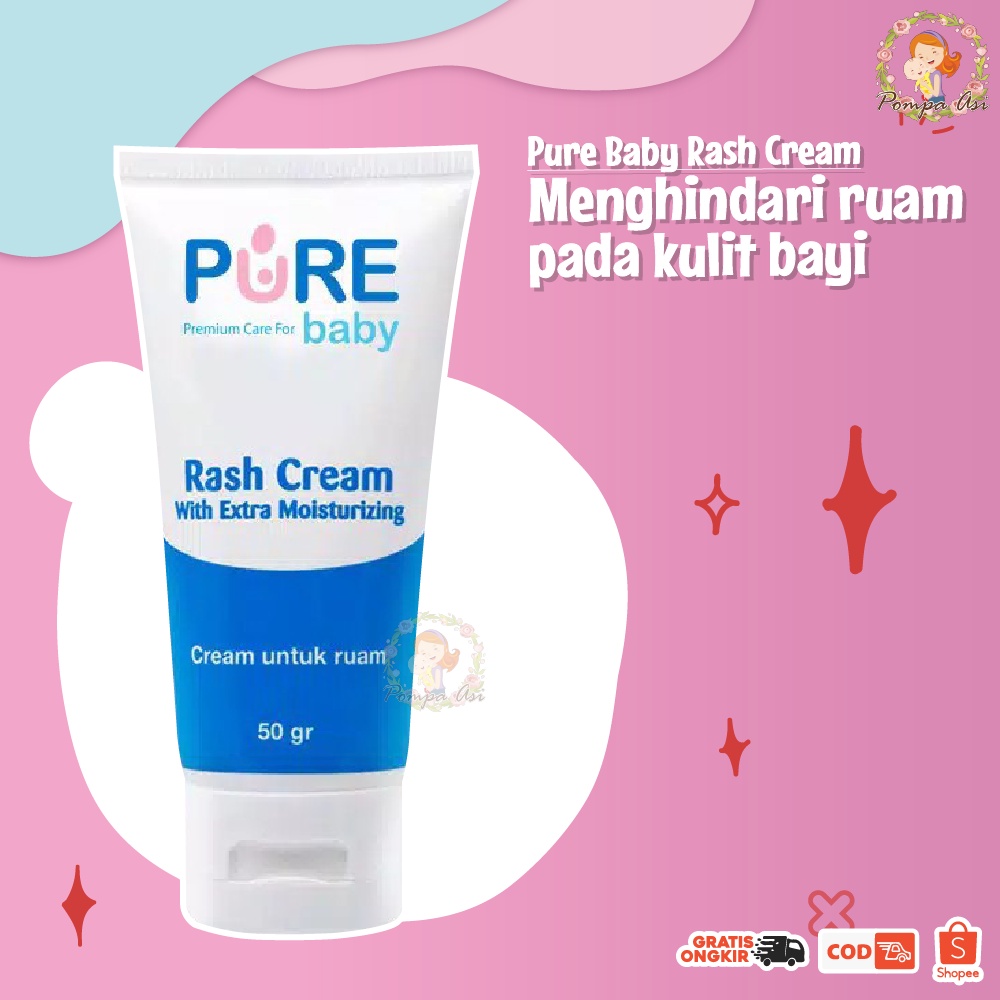 Jual Pure Baby Rash Cream 50gr Krim Anti Ruam Dan Iritasi Bayi PureBB ...