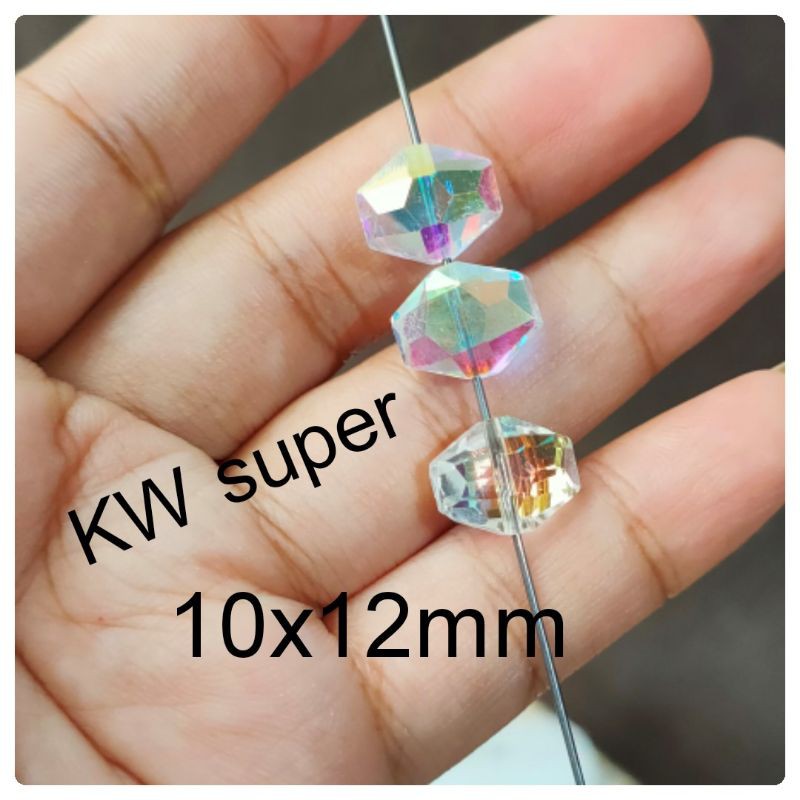 Jual Kristal hexagonal bead kw super 12x10mm(2buah) | Shopee Indonesia