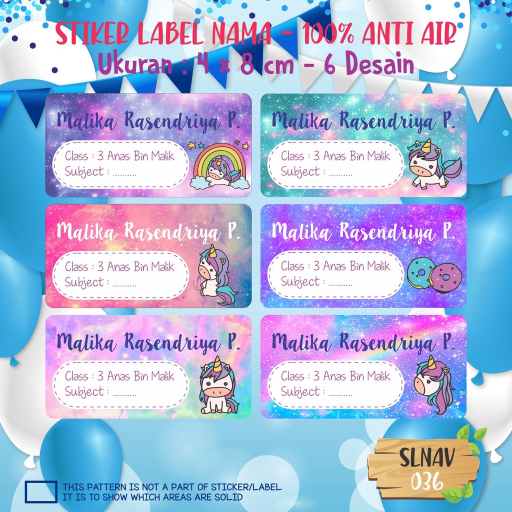 Jual sticker label nama anak kartun putri cute lucu princess super hero ...