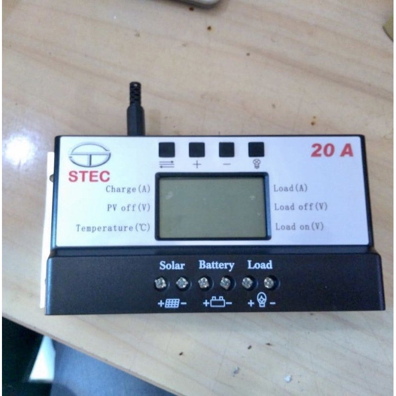 Jual auto Solar charge controller digital pwm stec stc 20a 20 a 12/24v ...