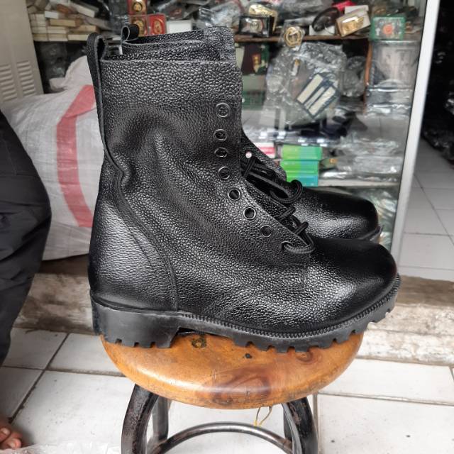 Jual Sepatu Pdl Jatah Polisi / Sepatu Kulit Jeruk Original Polri ...