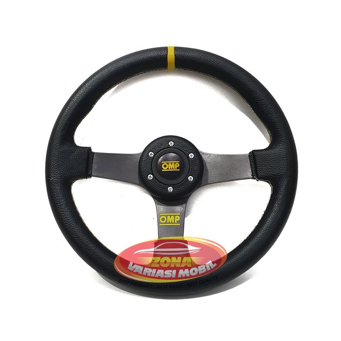 Jual Steer Setir Stir Racing Mobil NEW OMP BULAT 14 INCH HITAM MOMO ...