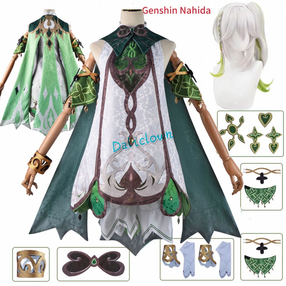 Jual Preorder Genshin Impact Nahida Cosplay Costume Wig Dress Sumeru