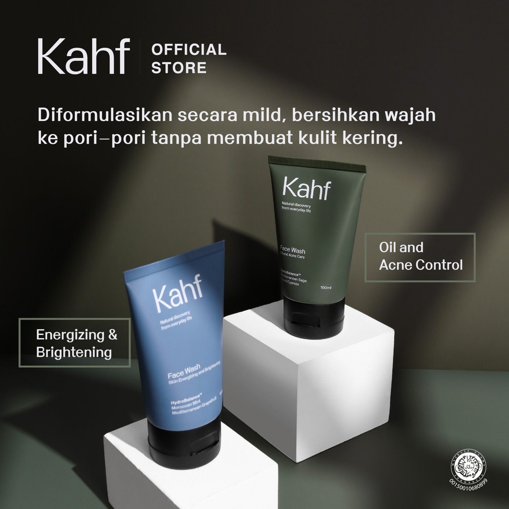 Jual KAHF Face Wash 100ml / Kahf Skin Energizing and Brightening / Kahf ...