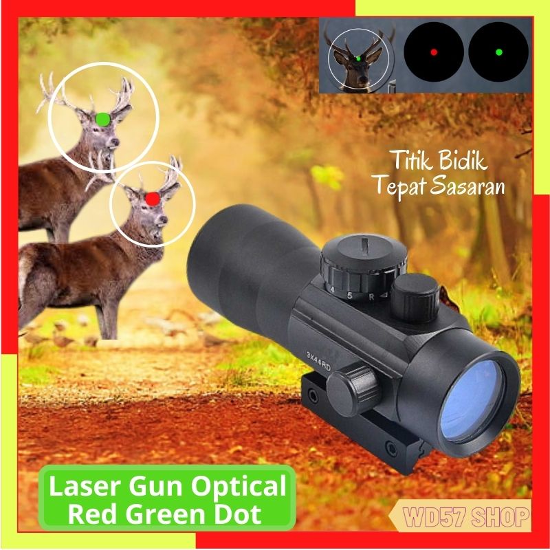 Jual Alat Teropong Senapan Angin Laser Gun Scope Tactical Red Green Dot ...